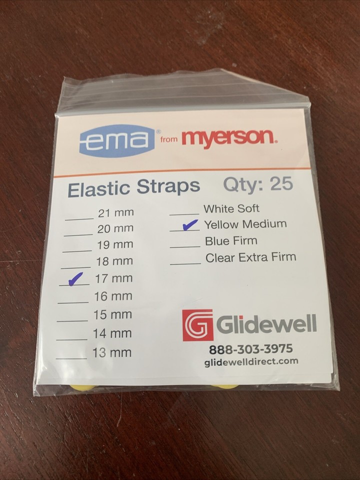 AUTHENTIC EMA Elastic Straps Anti-Snoring 17mm Yellow Med Sleep Apnea ...