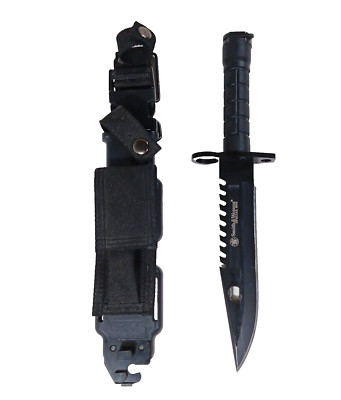 Smith & Wesson Special Ops Fixed Blade Black Bayonet Knife SW3B w ...