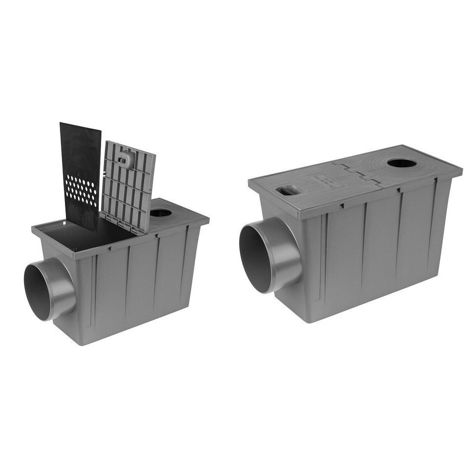 Downpipe Gutter Settler Ø 50mm-125mm Underground Drain Pipe Hopper ...