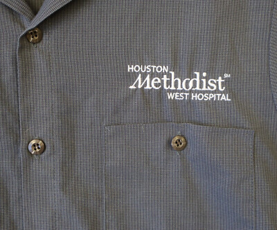 Houston Methodist West Hospital Men's Medium Short Sleeve Shirt Cintas ...