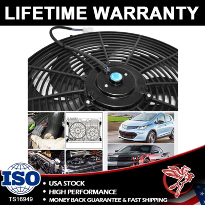 16Inch Electric Radiator Cooling Fan Thermostat Kit 3000 CFM Reversible ...