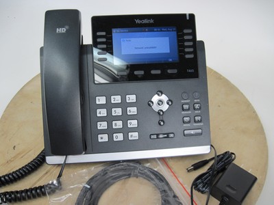 Yealink SIP-T46S Ultra-Elegant Gigabit IP VoIP Phone w/ Power Cord ...