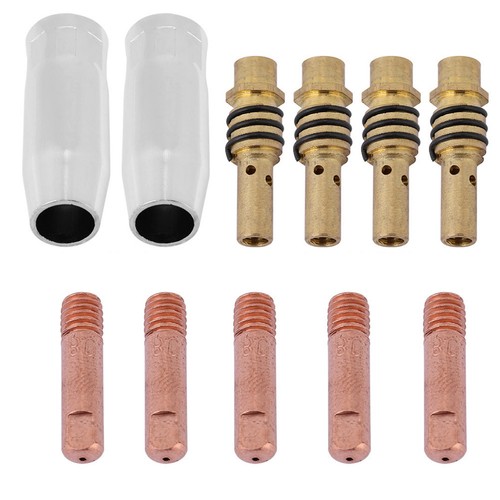 11pcs Nozzles Contact Tips Holders MIG Welder Consumable For 15AK Torch ...