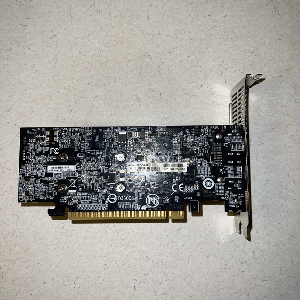 GIGABYTE GeForce GTX 1050 Ti 4GB GDDR5 Low Profile Video Card GV ...