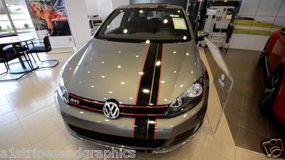 Volkswagen Jetta Golf GTI Passat 8" 2 Color Offset Stripes Stripe ...