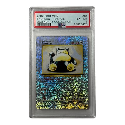 Snorlax 64 Reverse Holo Legendary Collection PSA 6 2002 Pokemon Card ...
