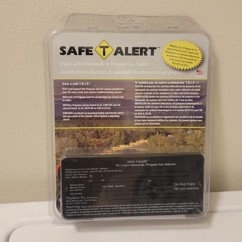 New Safe-T-Alert Combo Carbon Monoxide Propane Alarms Flush Mount Black ...