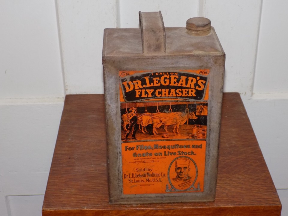 Vintage Dr. Legear’s Fly Chaser 1 Gallon EMPTY Can | eBay