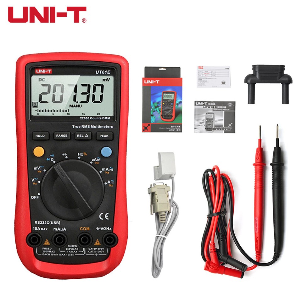 UNI-T UT61E Digital Multimeter True RMS Peak Meter PC Connect AC/DC ...