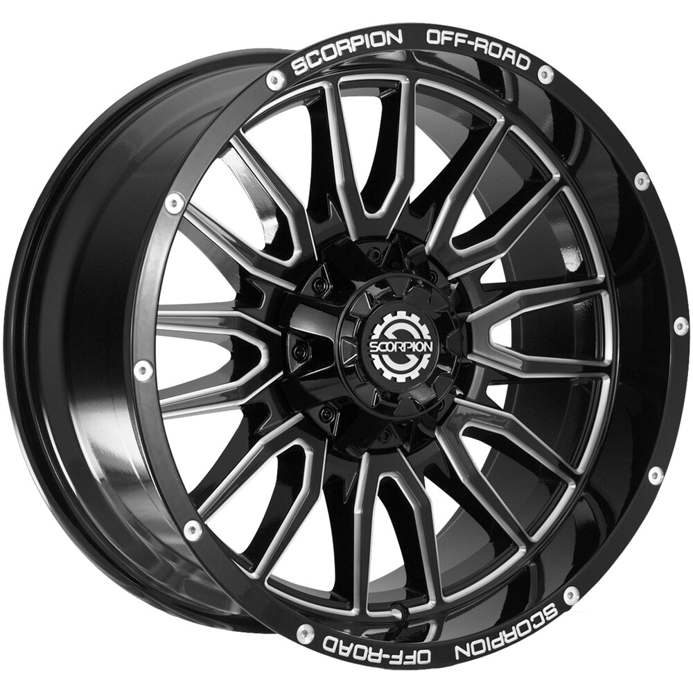 Scorpion Striker 20x10 6x135 -19mm Black/Milled Wheel Rim 20" Inch | eBay