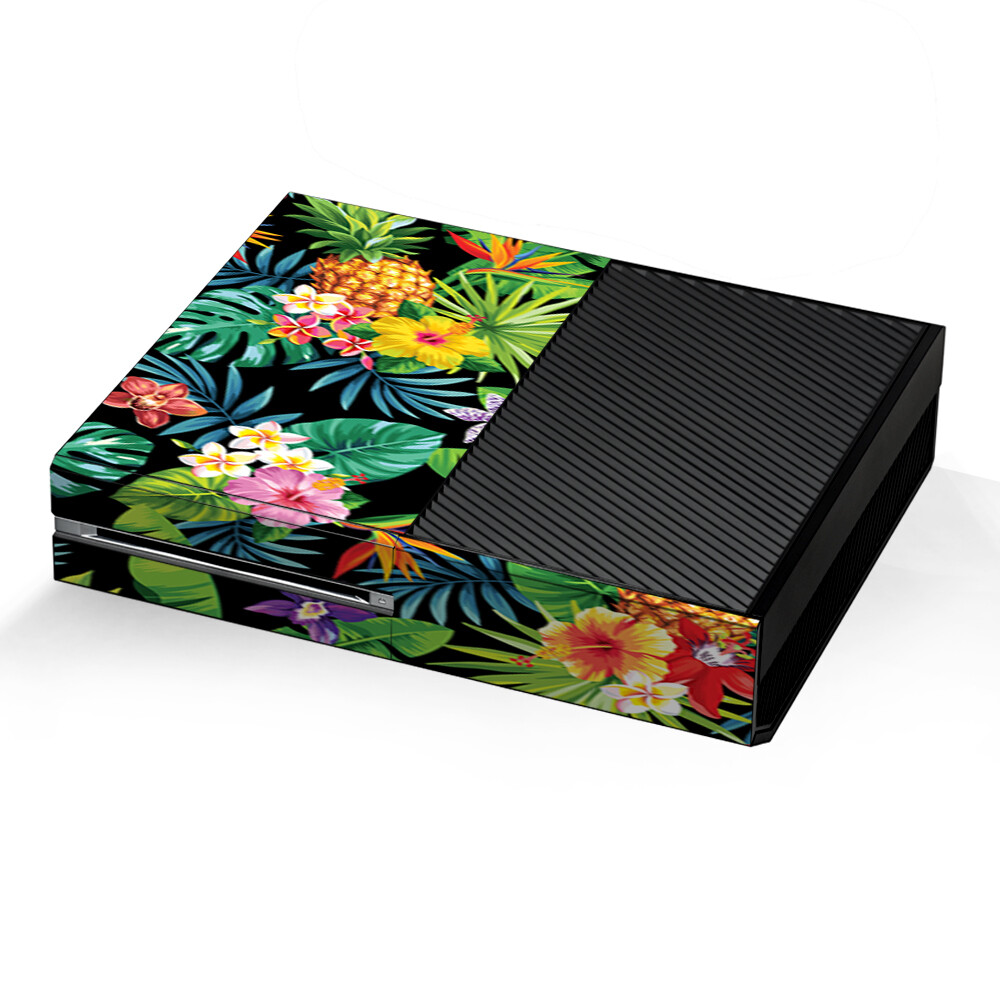 Xbox One Console Skins Decal Wrap ONLY - tropical flowers hibiscus ...