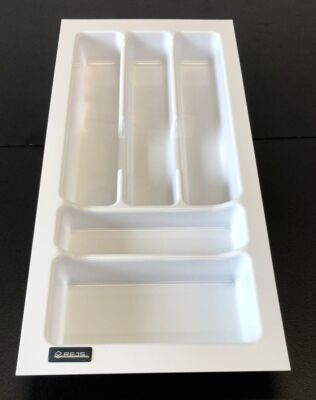 Quality plastic cutlery trays kitchen drawers inserts PRO - WHITE ...