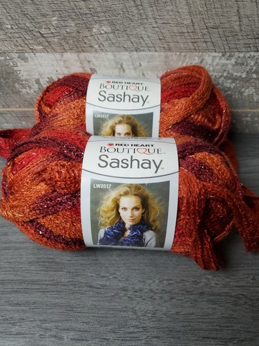 Red Heart Boutique Sashay Yarn Lot of 2 Salsa | eBay