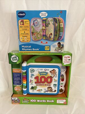 LeapFrog 100 Words Book & VTech Musical Rhymes Book Bundle - New ...