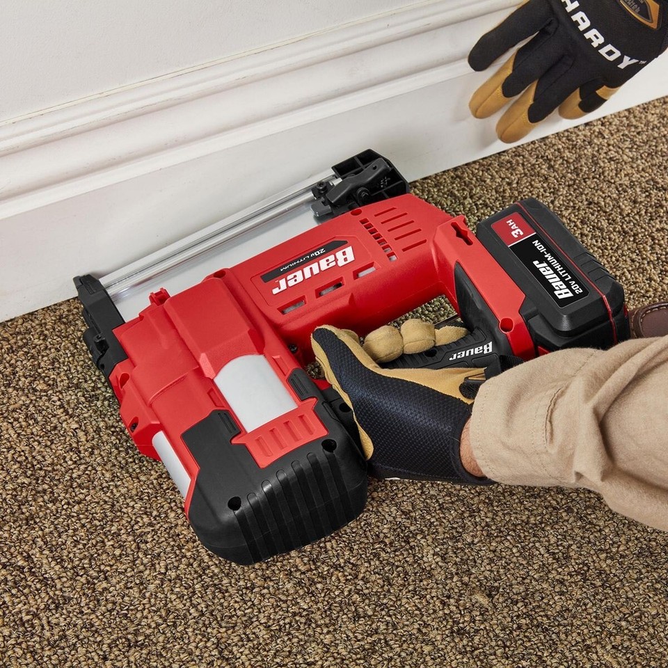 BAUER 20V 18 GAUGE BRAD NAILER NARROW CROW STAPLE | eBay