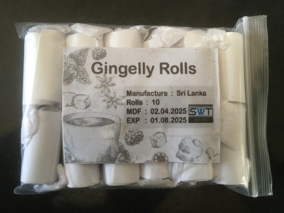 Gingelly Rolls 10 (Thala Karali) Jaggery & Sesame Seeds Candy Sweets ...