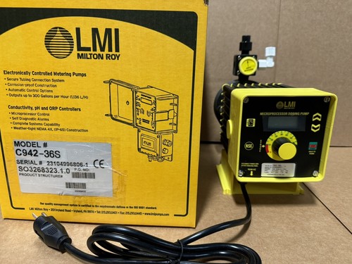 LMI Chemical Metering Pump C942-36S 20 GPH, 25 psi, PVC, mA control ...