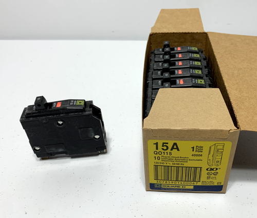 Square D QO115 Plug-On Circuit Breaker 15A 240V 1P | eBay