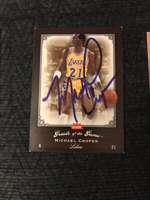 Michael Cooper Signed Basketball Trading Card Autographed Greats Of The ...
