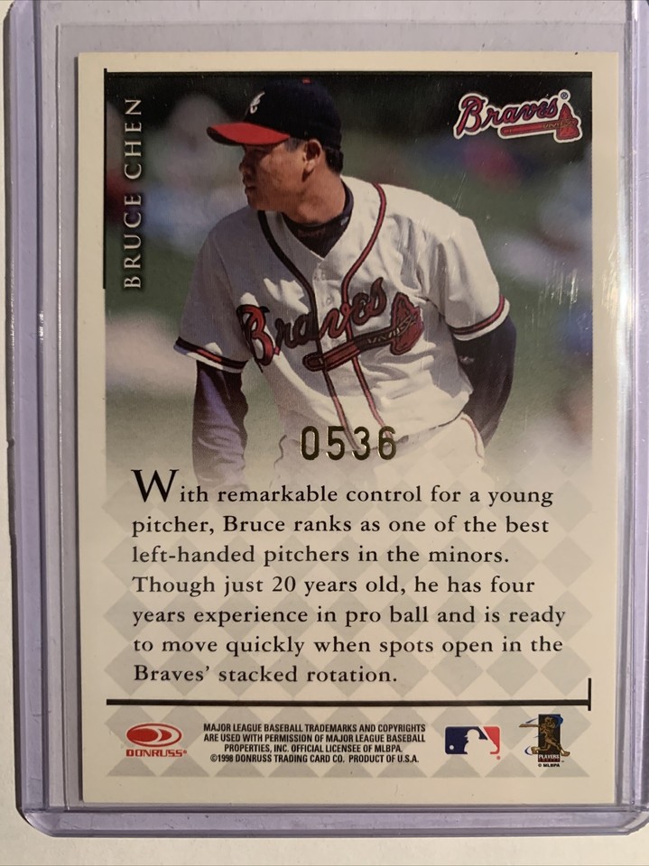 Bruce Chen Auto Donruss Signature Series Green Atlanta Braves | eBay