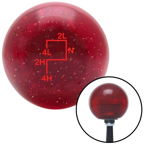 Red Shift Pattern 39n Red Metal Flake Shift Knob with M16x1.5 Insert ...