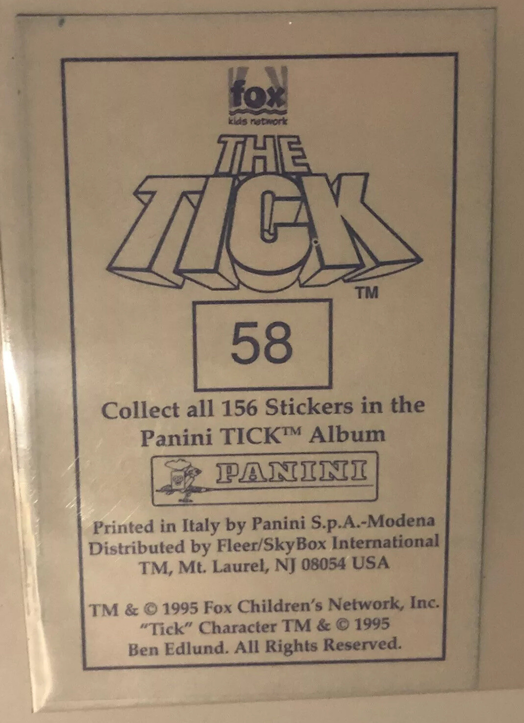 1995 The Tick Sticker #58 | eBay