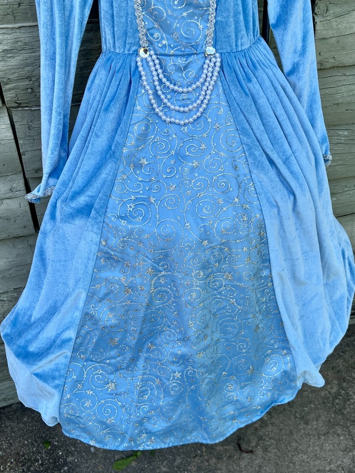 Dream Play Imagine Kids Princess Costume Light Blue Tiara Scepter Size ...