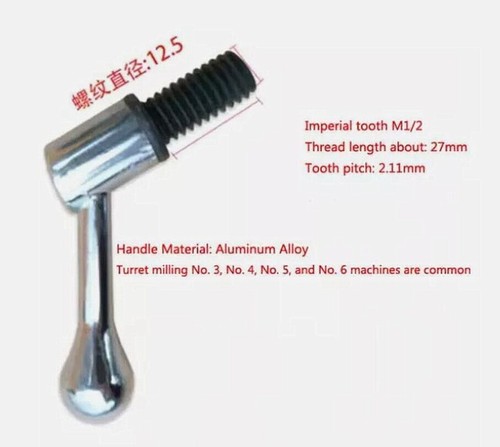 1Pc Milling Machine Table Lock Bolt Mill Handle M1/2 Thread Head Part ...