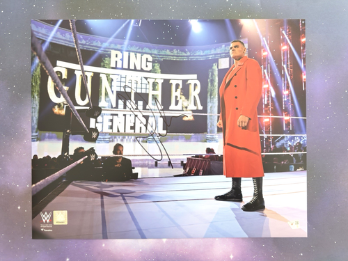 GUNTHER Signed Autograph 16x20 Photo WWE Authentic Sticker FANATICS ...