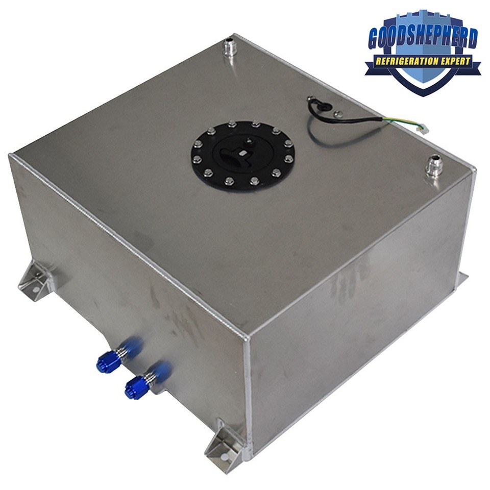 15 Gallon Racing Drift Fuel Cell Tank + Level Sender Polished Aluminum ...