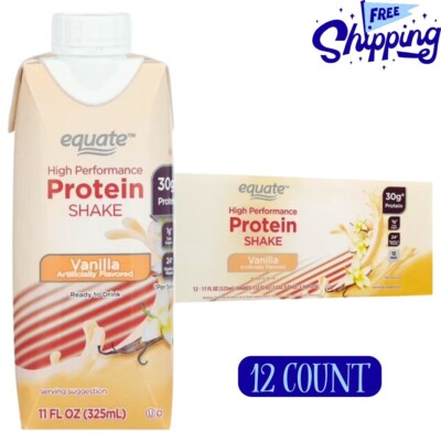Equate High Performance Protein Shake Vanilla 11 Fl Oz 12 Ct Gluten ...