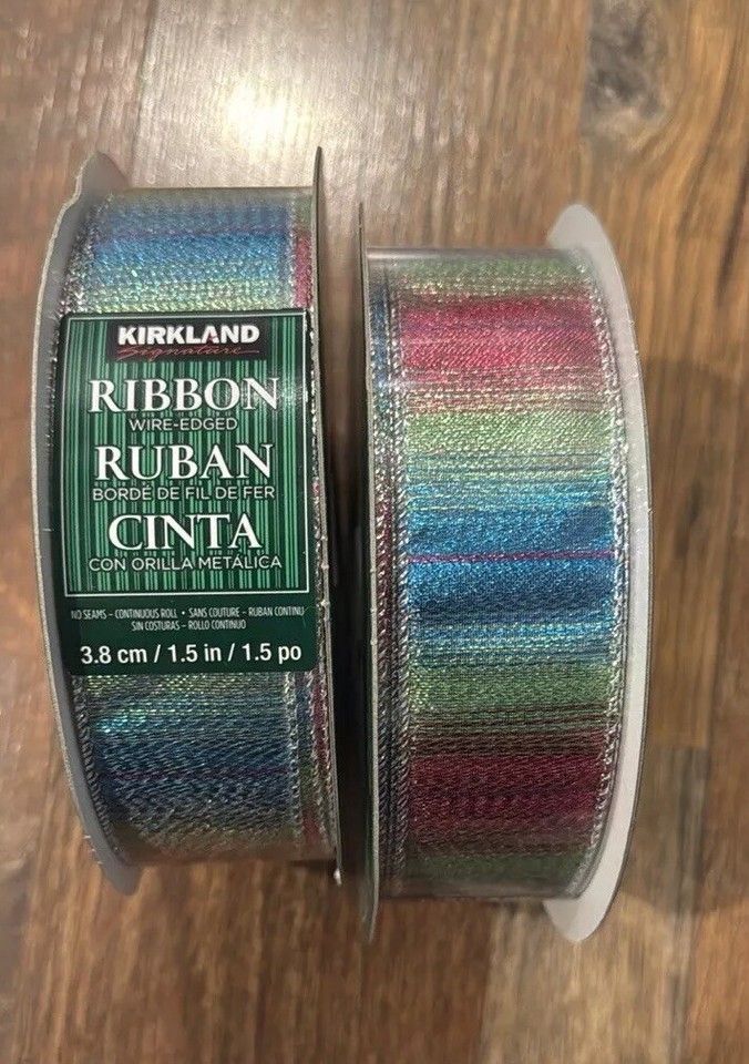 Kirkland Multicolored Wired Ribbon | eBay