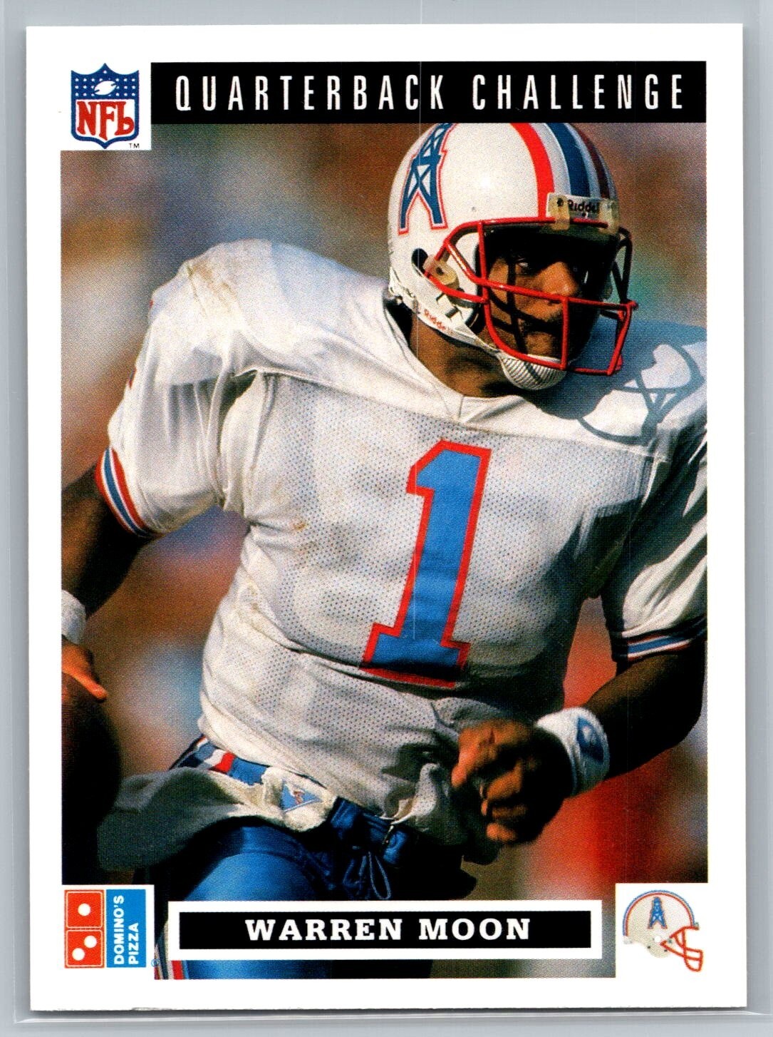 1991 Upper Deck Domino's Pizza Quarterback Challenge #11 Warren Moon ...