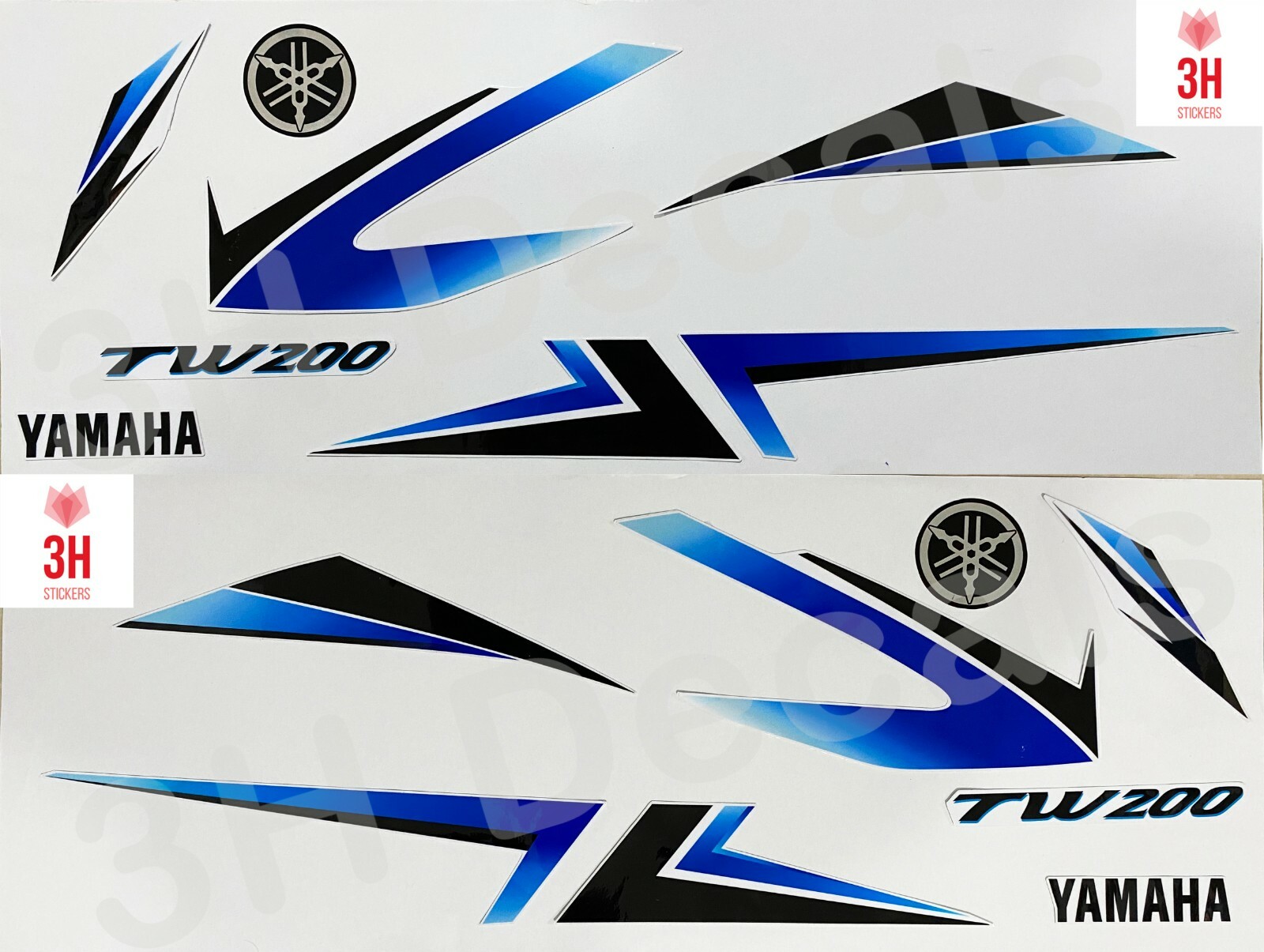 Graphics for Yamaha TW 200 TW225 TW250 full decal sticker graphics set ...
