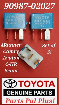 3x🚨Genuine Toyota Cooling Fan Relay 90987-02027 Scion 4Runner Avalon ...