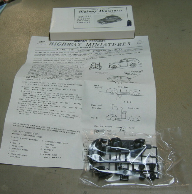 JORDAN PRODUCTS 360-225 HO 1940 Ford Standard Sedan (Highway Miniatures ...