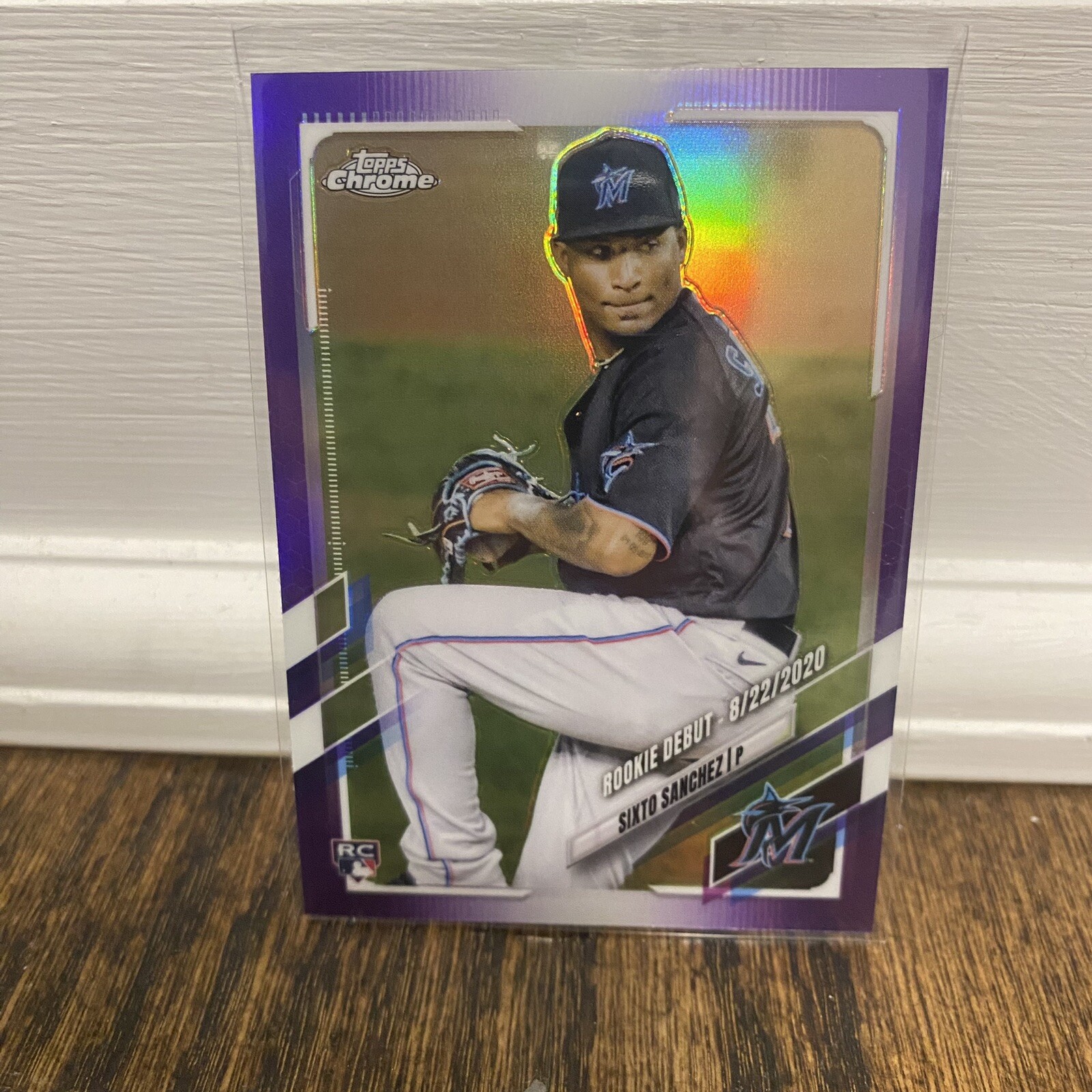 Sixto Sanchez 2021 Topps Chrome Miami Marlins USC90 Rookie Debut Purple ...