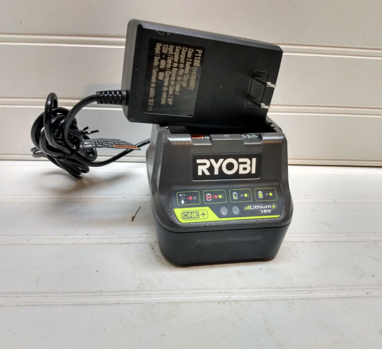 Ryobi One+ Plus P118B 18V Lithium Battery Charger Cradle & Power | eBay