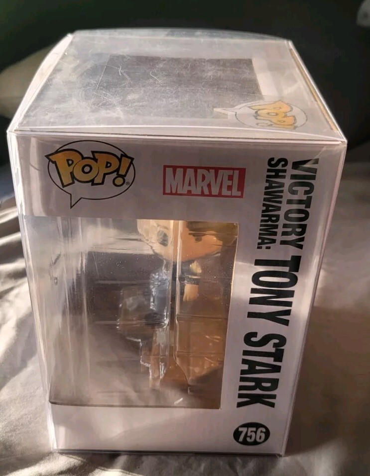 Tony Stark Funko Pop Victory Shawarma #756 Autographed by Robert Downey ...