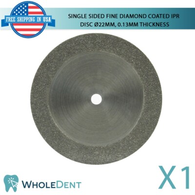 Ortho Dental Fine Single Sided Diamond Coated Disc IPR Separator Ø22mm ...