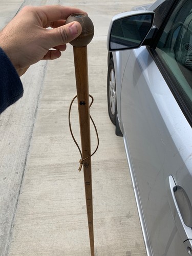 Antique Hiking Walking Stick With Compass And Measurements | eBay