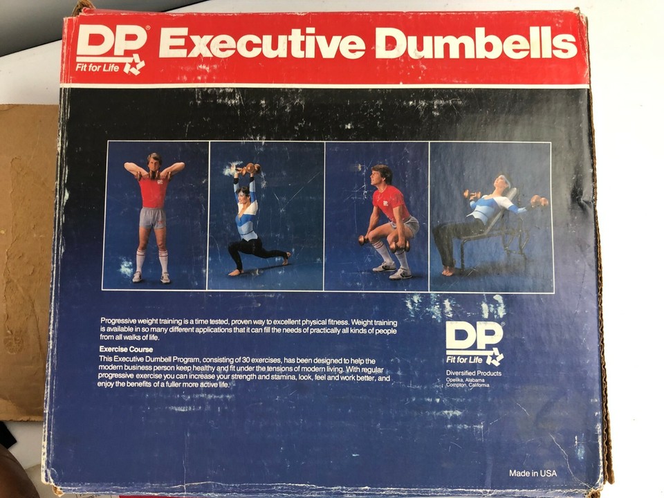 Vintage Orbatron 12 lb Dumbell Weight Set In Original Box DP Executive ...