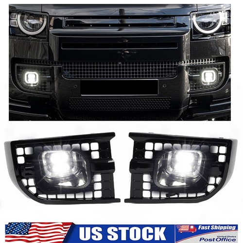 Pair LED Fog Light Fit For Land Rover Defender 90 110 130 2020-2024 ...