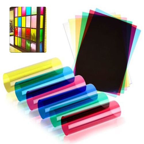 6x Acetate Sheets A4 PVC Sheet Colour Acetate Clear Film Plastic Light ...