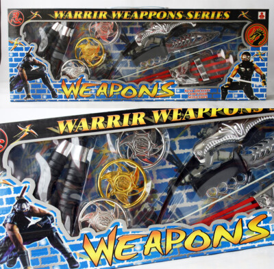 RARE VINTAGE 90'S NINJA WEAPONS SET BOW STARS KNIFE HALLOWEEN COSPLAY ...