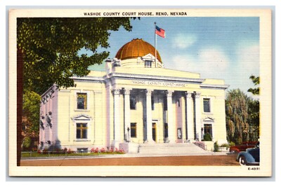 Washoe County Courthouse Reno Nevada NV UNP Linen Postcard V4 | eBay