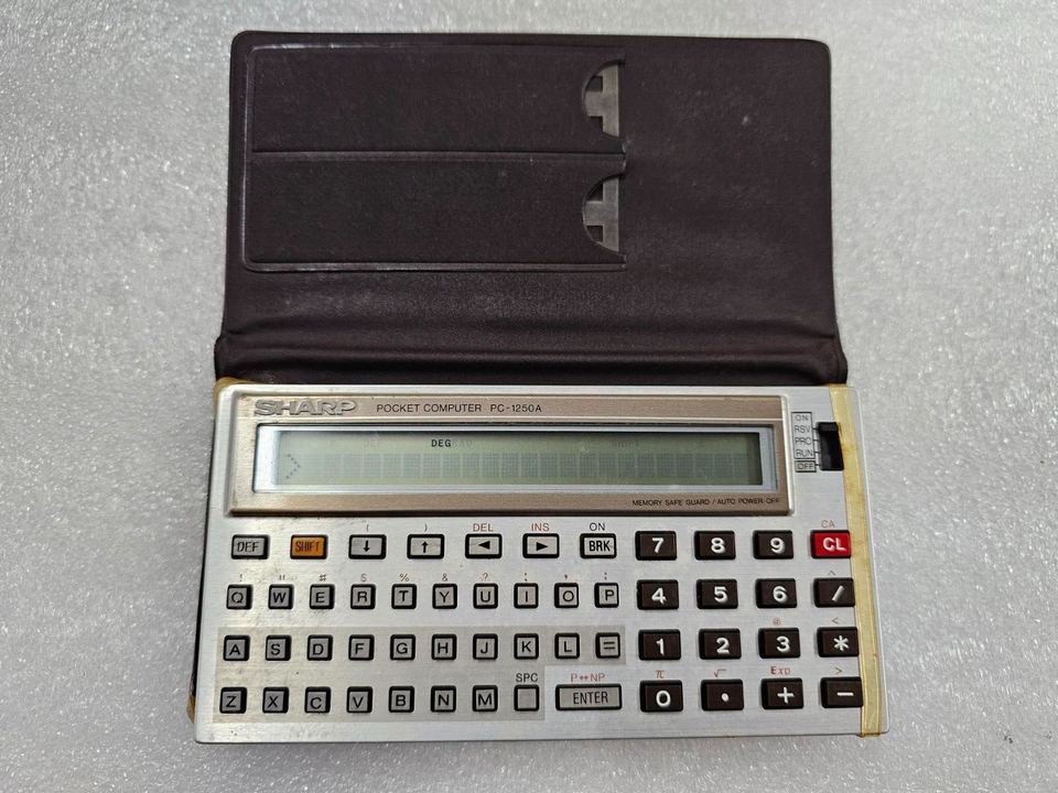 Sharp PC-1250A Pocket Computer and CE-125 Printer Microcassette ...