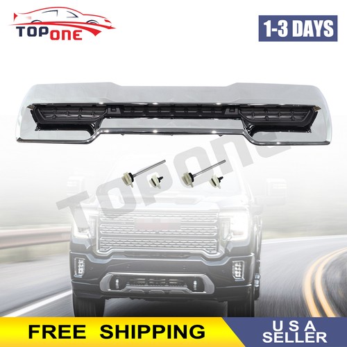 Front Hood Air Vent Chrome For 2020-2023 GMC Sierra 2500HD 3500HD 6.6L ...