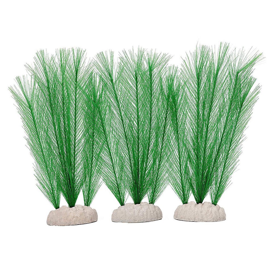 Aquarium Artificial Feather Grass Plastic Water Plants Fish Tank ...