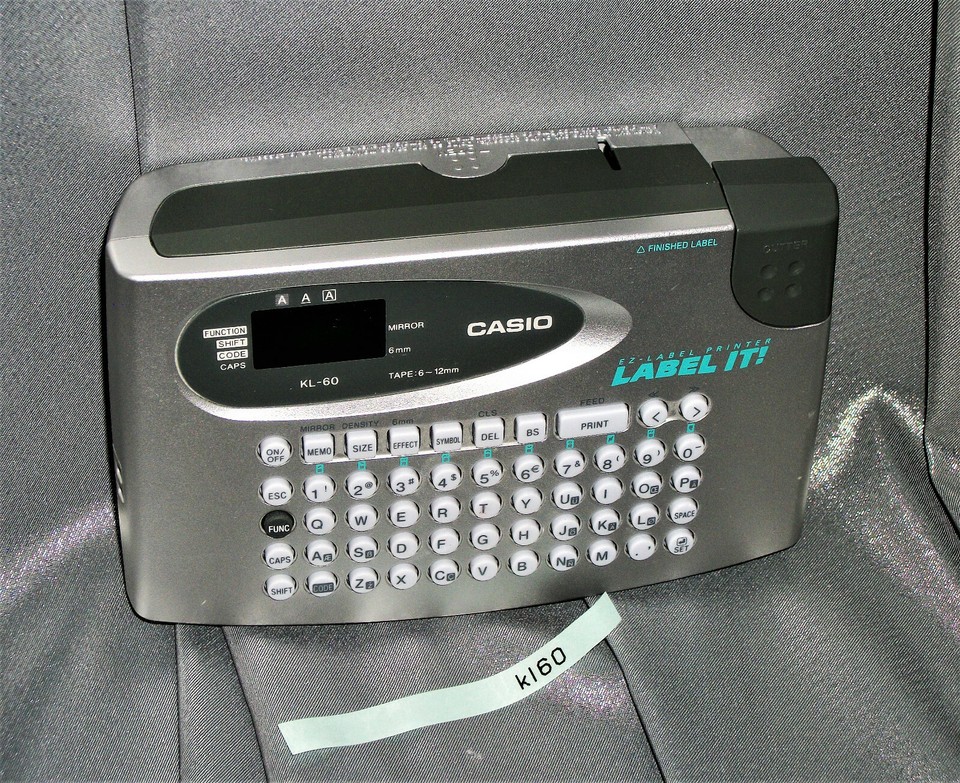 Casio KL-60 Portable Thermal Label Maker EZ-Label Printer Label It! | eBay